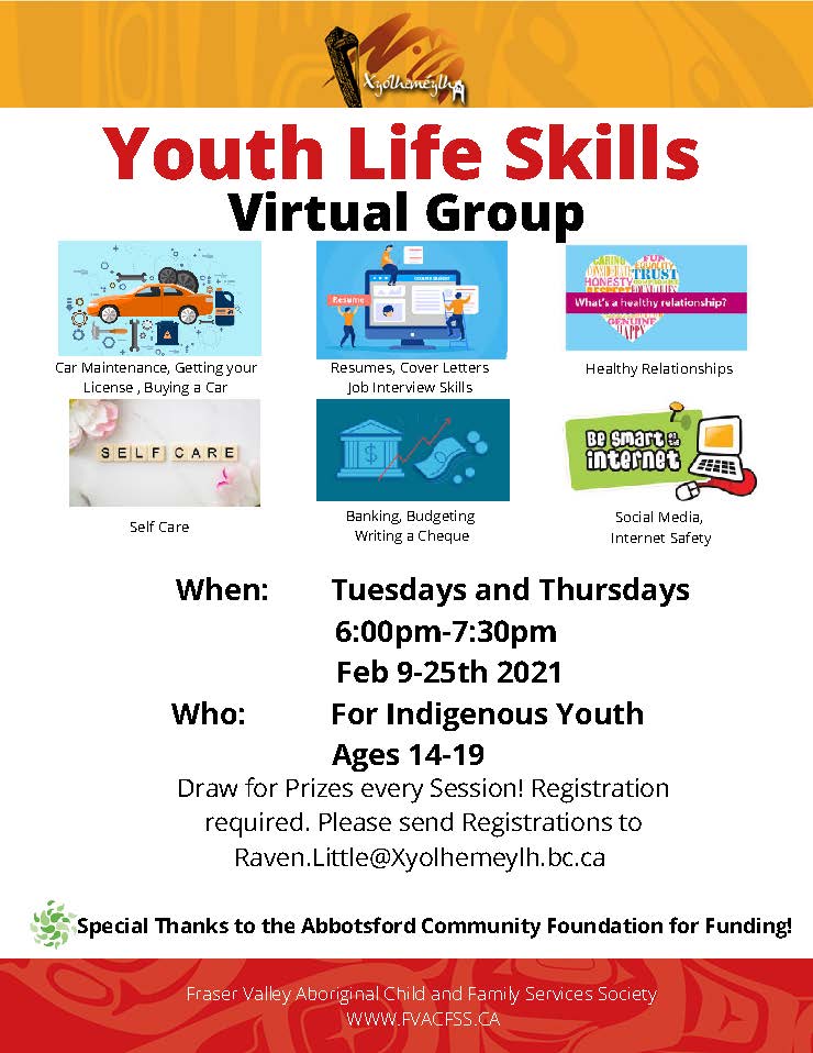 Youth Life Skills Virtual Group - FVACFSS
