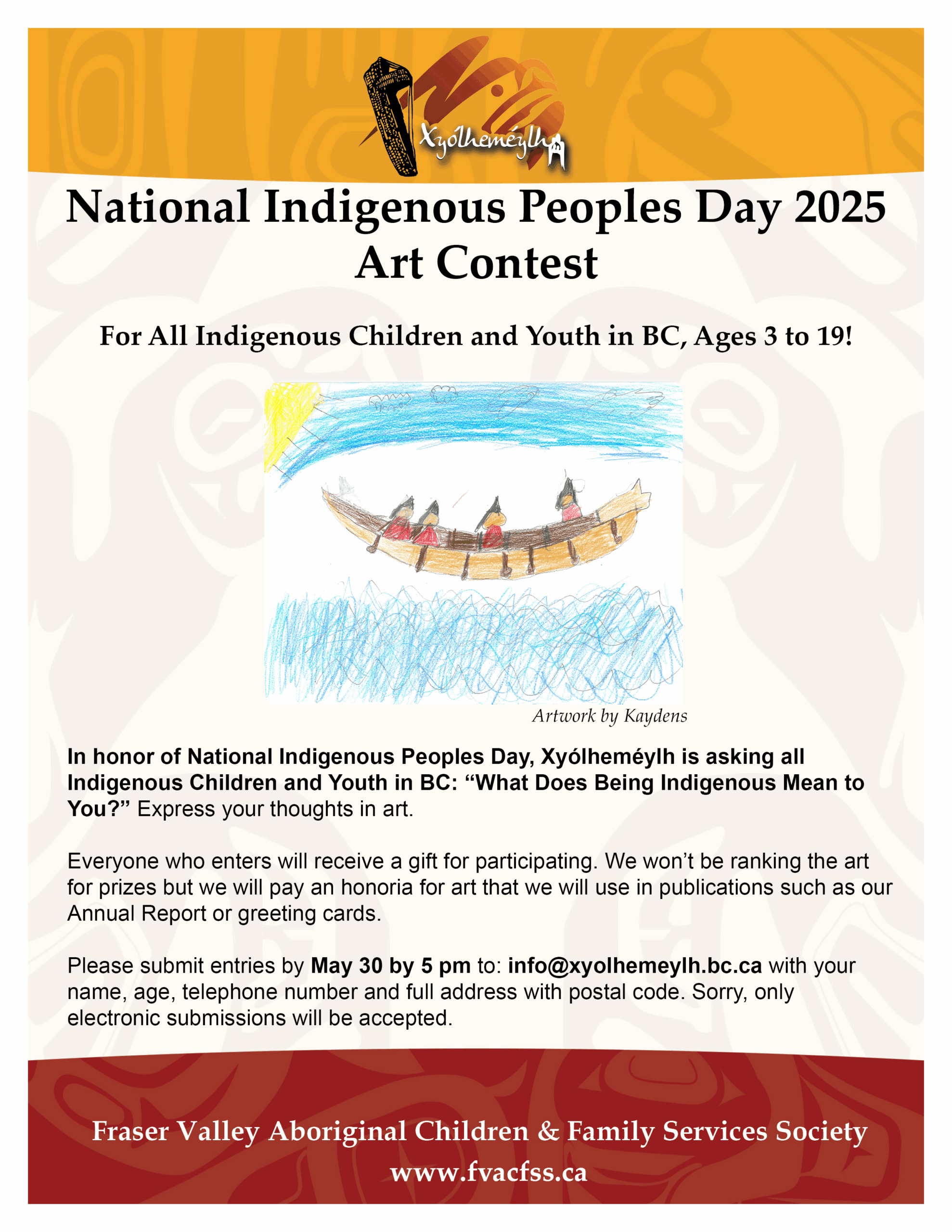 National Indigenous Peoples Day Art Contest - FVACFSS